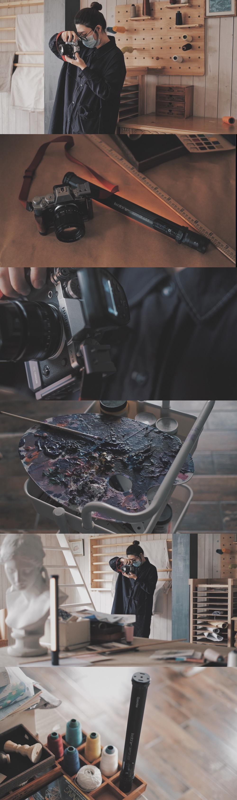 我们美女摄影师@Fann猫饭 写真工作的花絮灯光@iwata影像之光 相