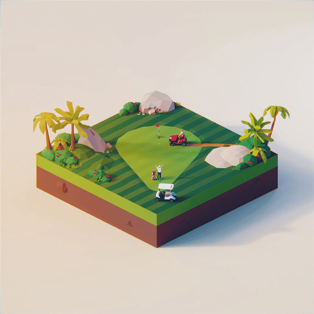 10 个复古未来派风格的 Low Poly 风格！__财经头条