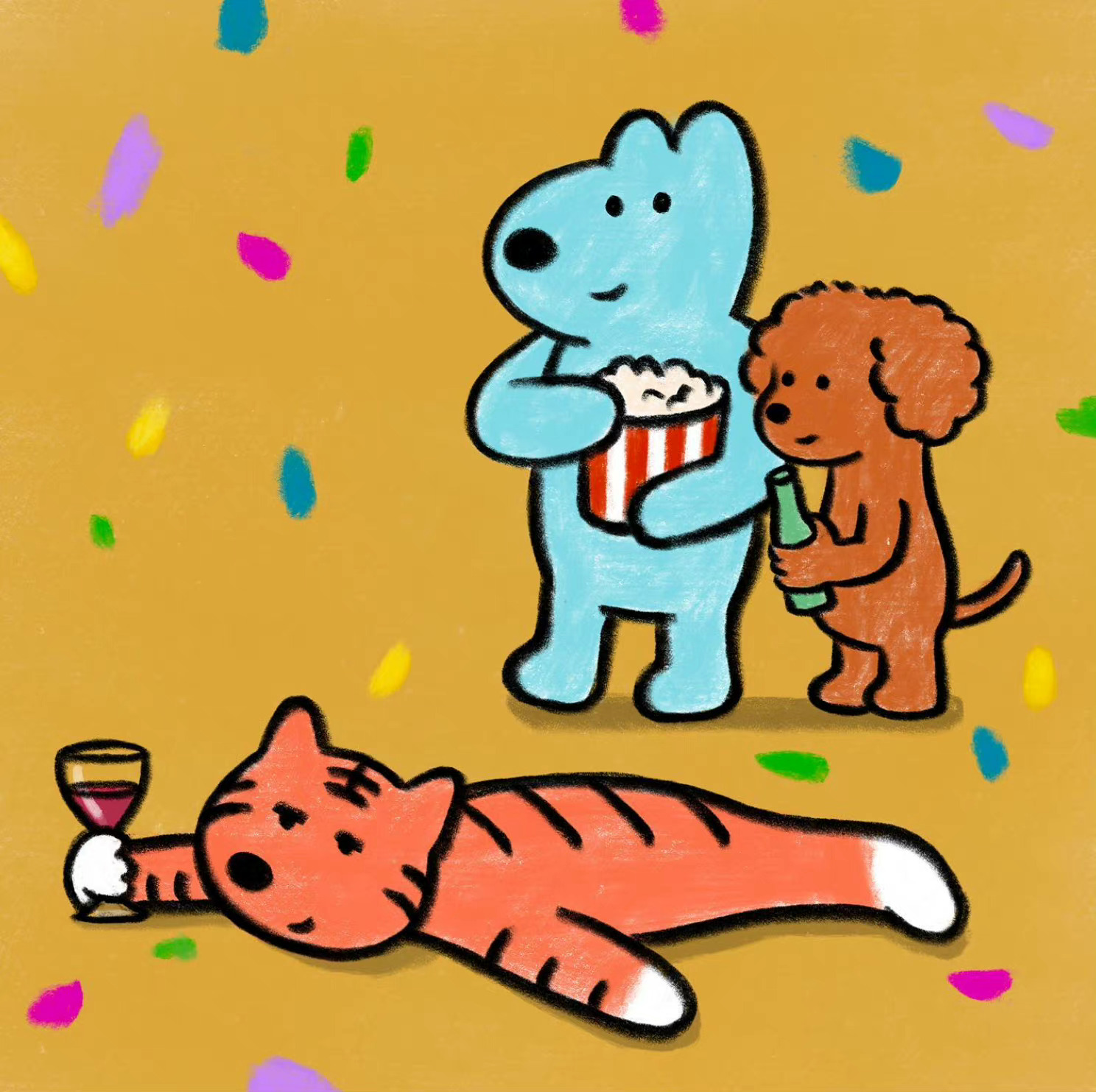 可可爱爱的治愈系插画 | ⓒeteecy__财经头条