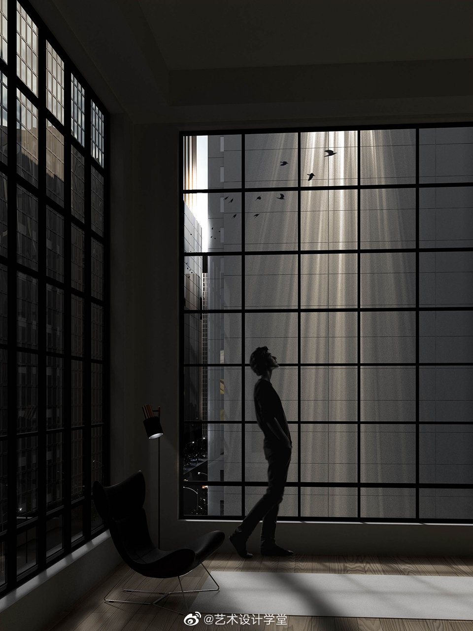 Helio Ray灯光装置，纽约 / Haberdashery 城市上空的“圣光”