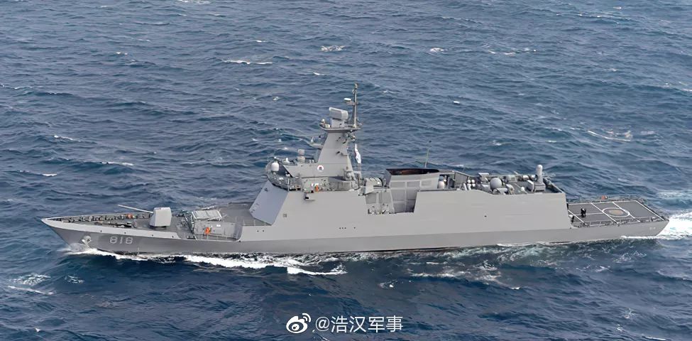 韩国海军大邱级护卫舰四号舰东海号roks donghae (ffg-822)于2020年4