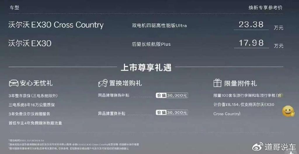 沃尔沃EX30 CC上市：不卷冰箱彩电，卷196mm离地间隙！-新浪汽车