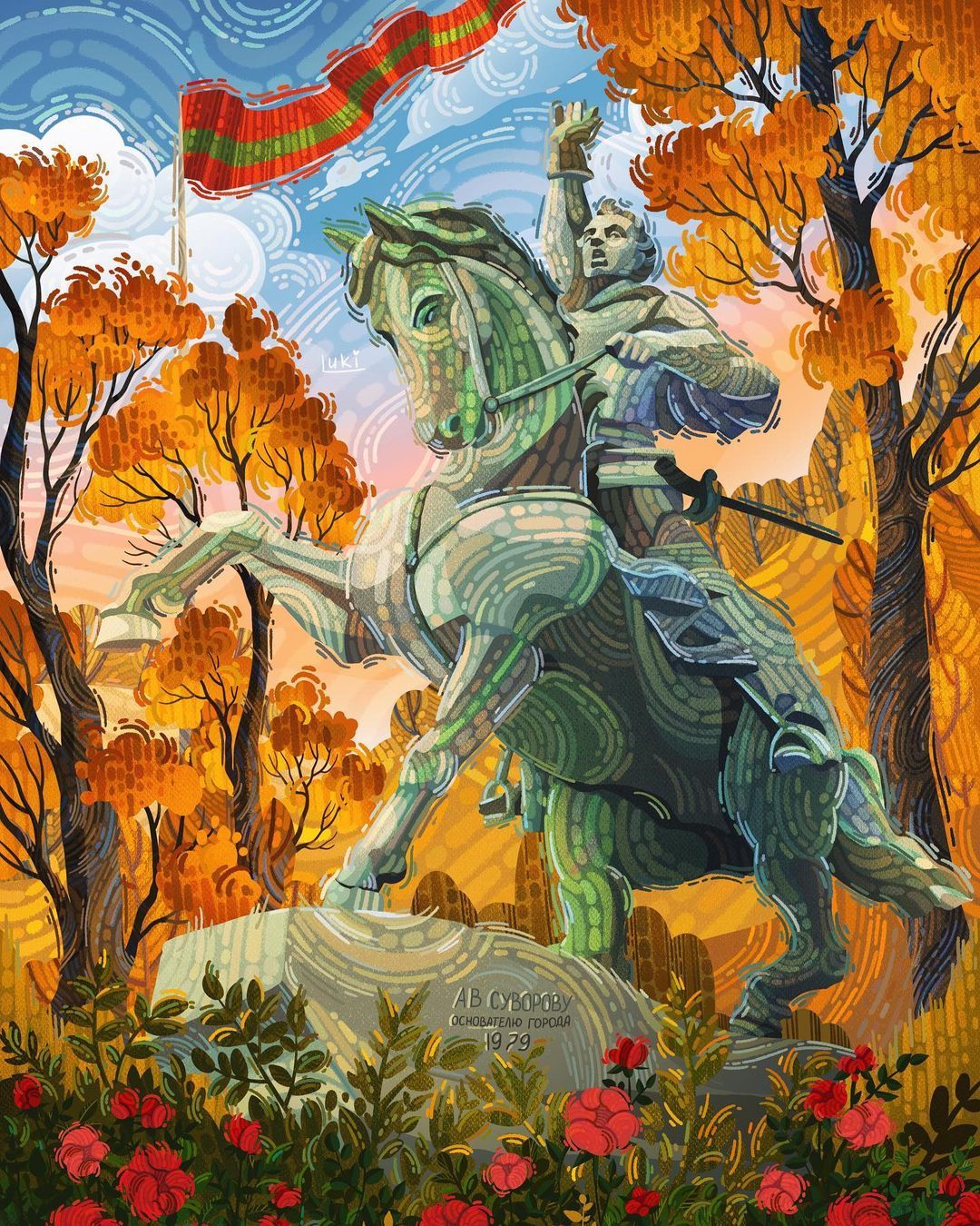 插画师Olya Luki作品的很有意思 除了一眼看过去的大场景……__财经头条