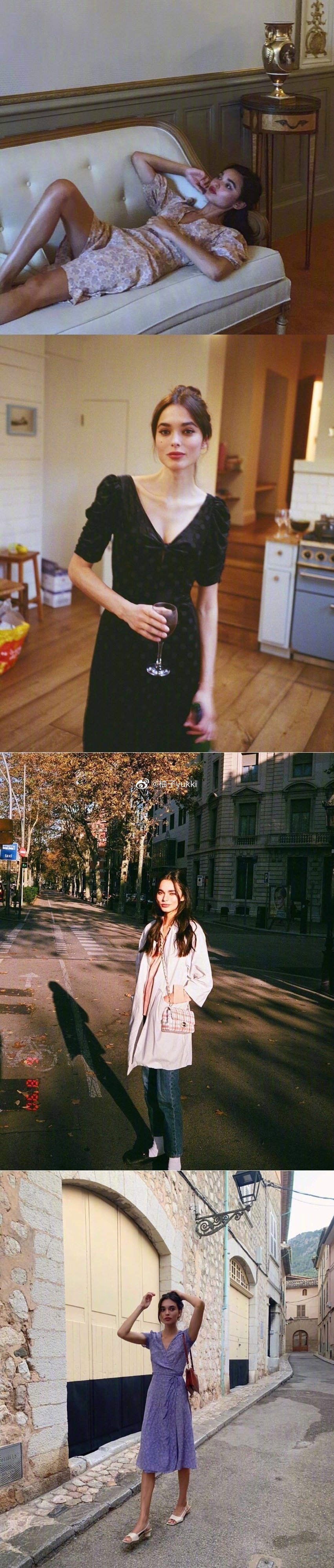 法国模特Solange Smith 日常穿搭，浪漫温柔的穿搭和略显英气的脸