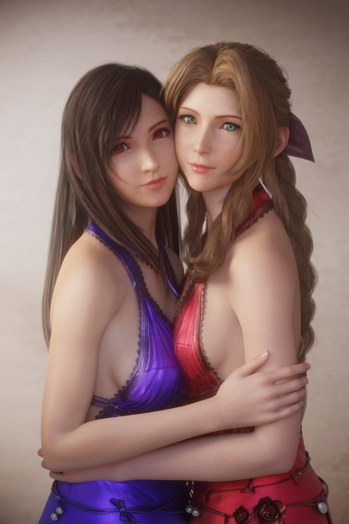 推特3D艺术家Billyhhyb渲染的蒂法和爱丽丝