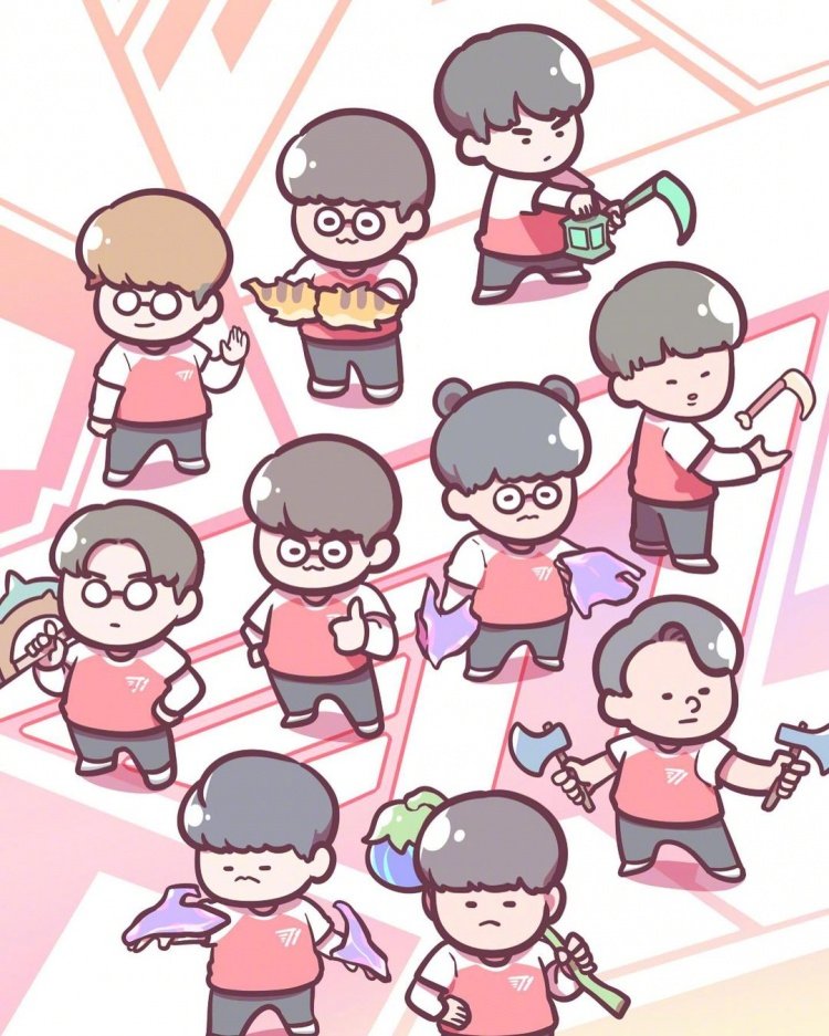 LCK官方漫画壁纸第二期 分别为DRX、GEN、HLE、T1、DK……