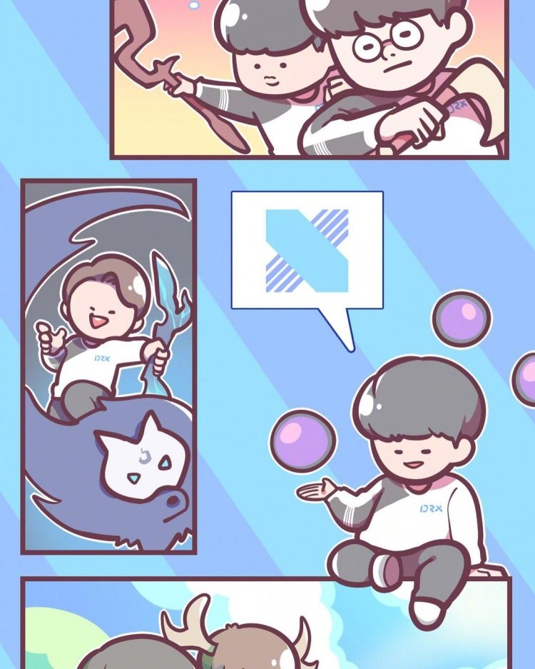 LCK官方漫画壁纸第二期 分别为DRX、GEN、HLE、T1、DK……