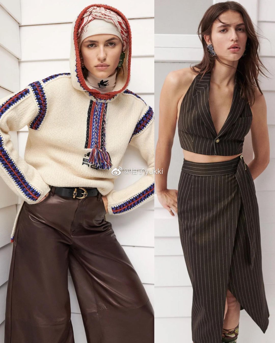 职场风格融入俄罗斯风格元素，让衣服充满特色~