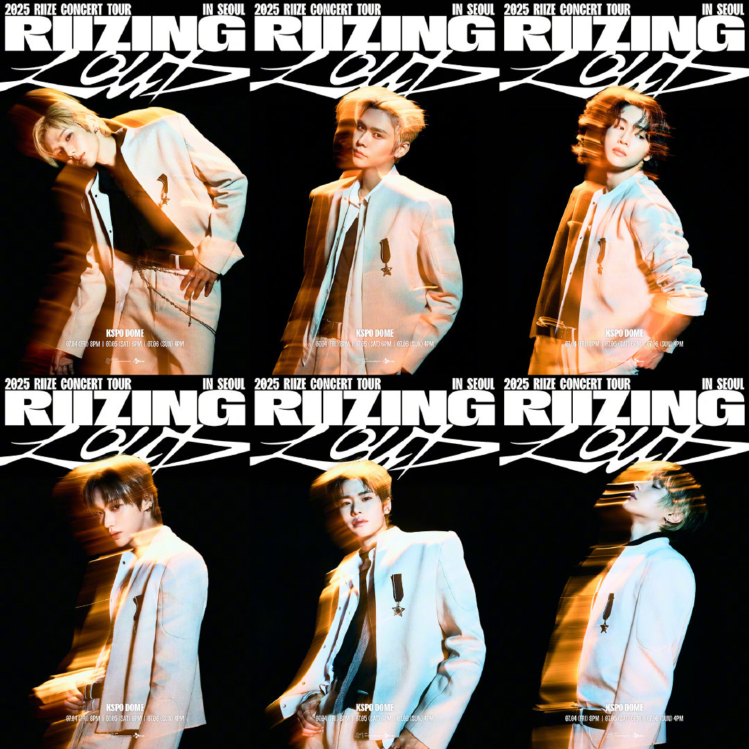 RIIZE首次单独演唱会“RIIZING LOUD”将在全球11个地区的影院上映！