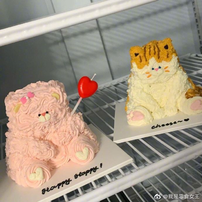今日份可爱系列蛋糕🦁🐿🐻🐹🐱ins:yuni_x2