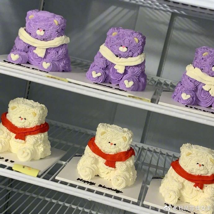 今日份可爱系列蛋糕🦁🐿🐻🐹🐱ins:yuni_x2