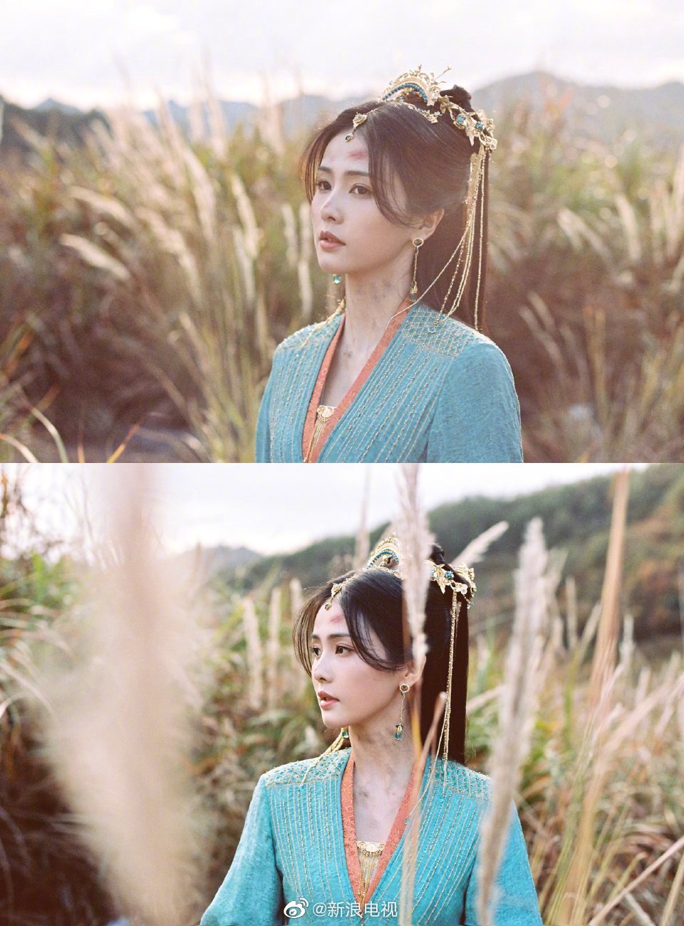 《长月烬明》黎苏苏片场照曝光,一袭青衣的神女好漂亮! 财经头条