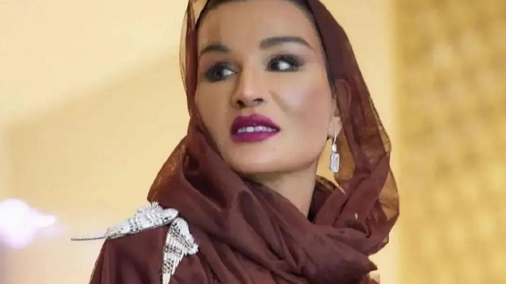 卡塔尔王后再现世界杯，63岁8个孩子精神好，高定薄纱裙太美|莫扎|王后|哈利法_新浪新闻