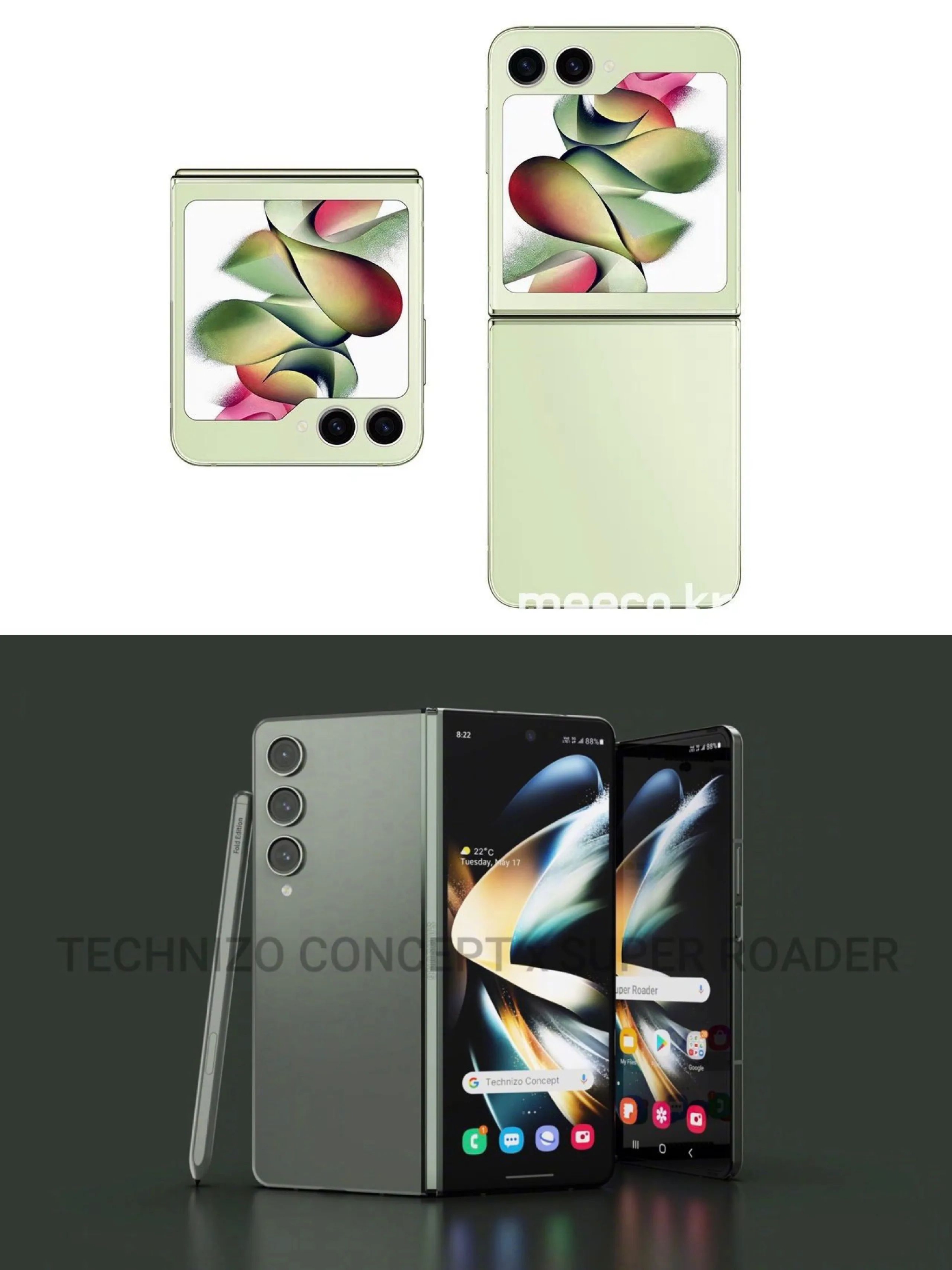 即将发布的三星Galaxy Z Fold 5，渲染图曝光了……|三星Galaxy_新浪新闻