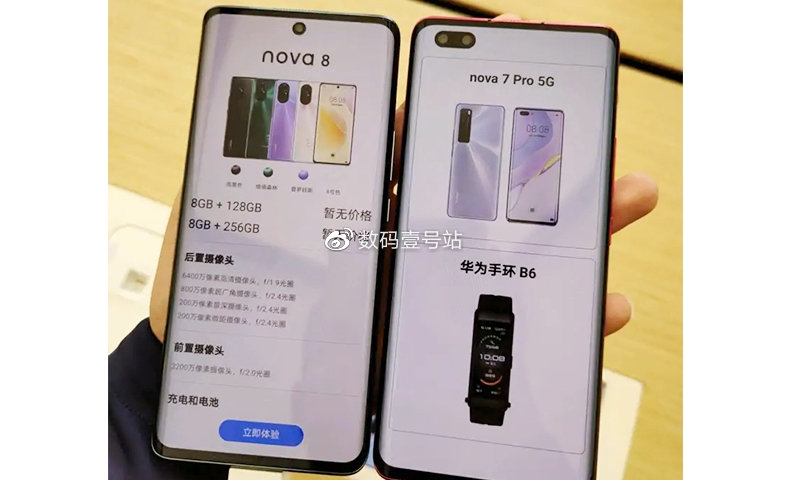 华为nova8真机照曝光，麒麟985+90Hz居中挖孔，最轻薄5G手机之一__财经头条