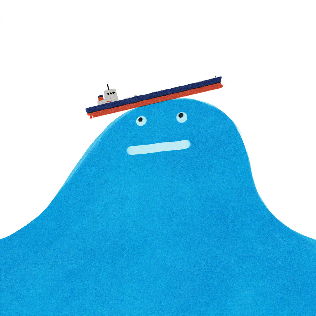 “蓝色所到之处，尽是纯净而可爱” 插画｜Kento IIDA