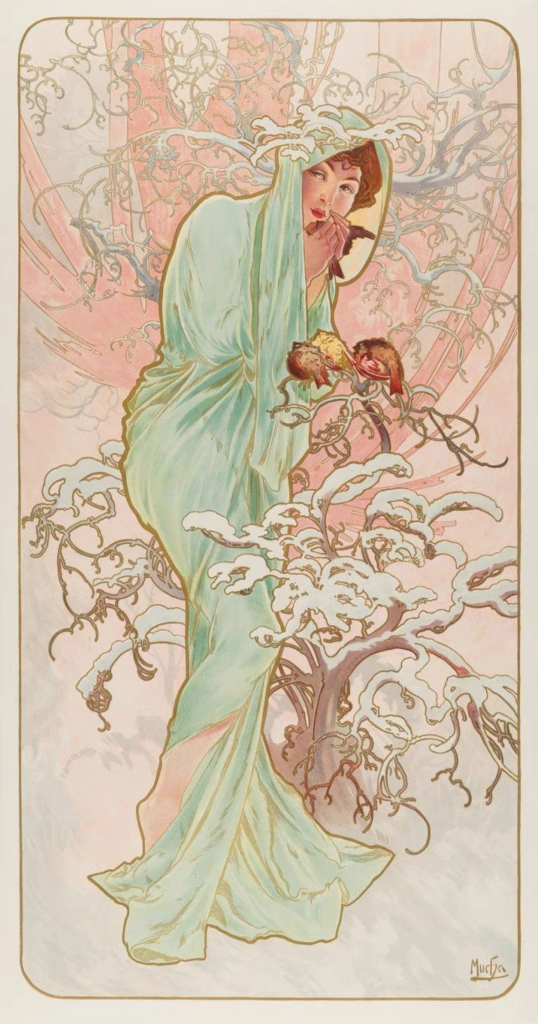 青春美貌的女性 | by:Alphonse Mucha__财经头条