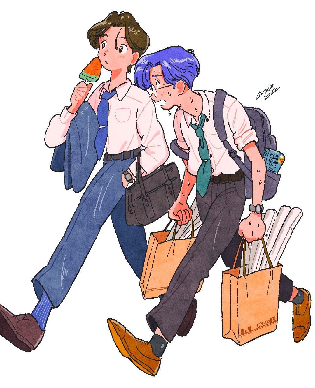 一组动漫风人物插画设计欣赏 ： ONOCO.__财经头条