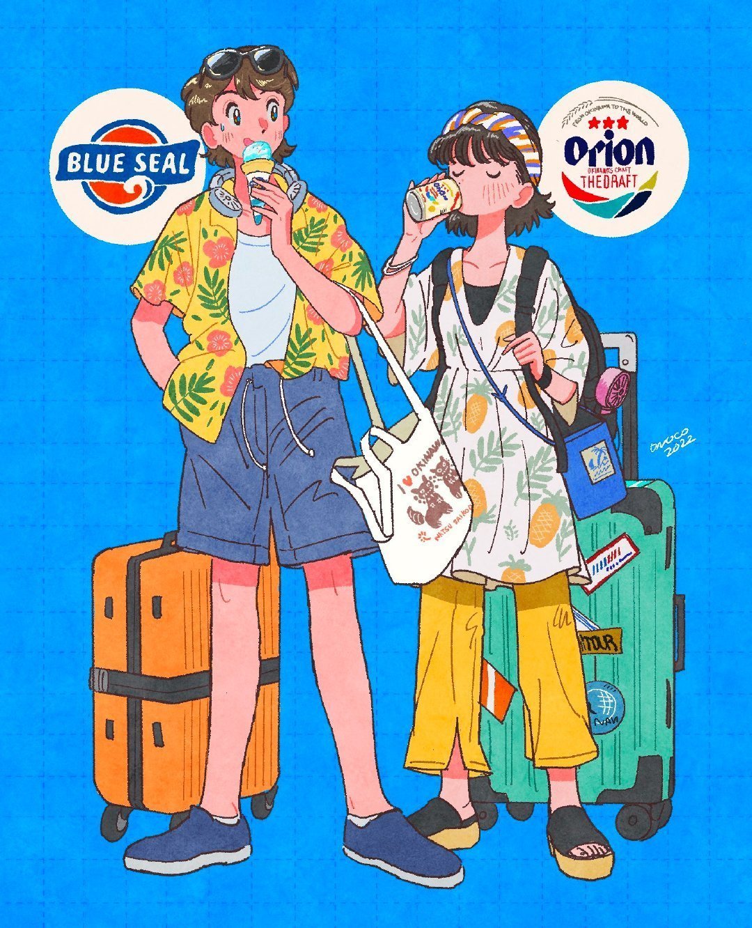 一组动漫风人物插画设计欣赏 ： ONOCO.__财经头条