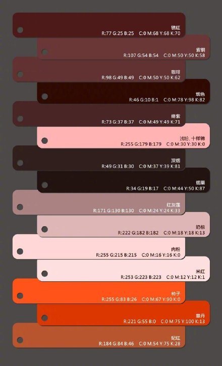 码住 ! 中国传统配色附RGB及CMYK色值__财经头条