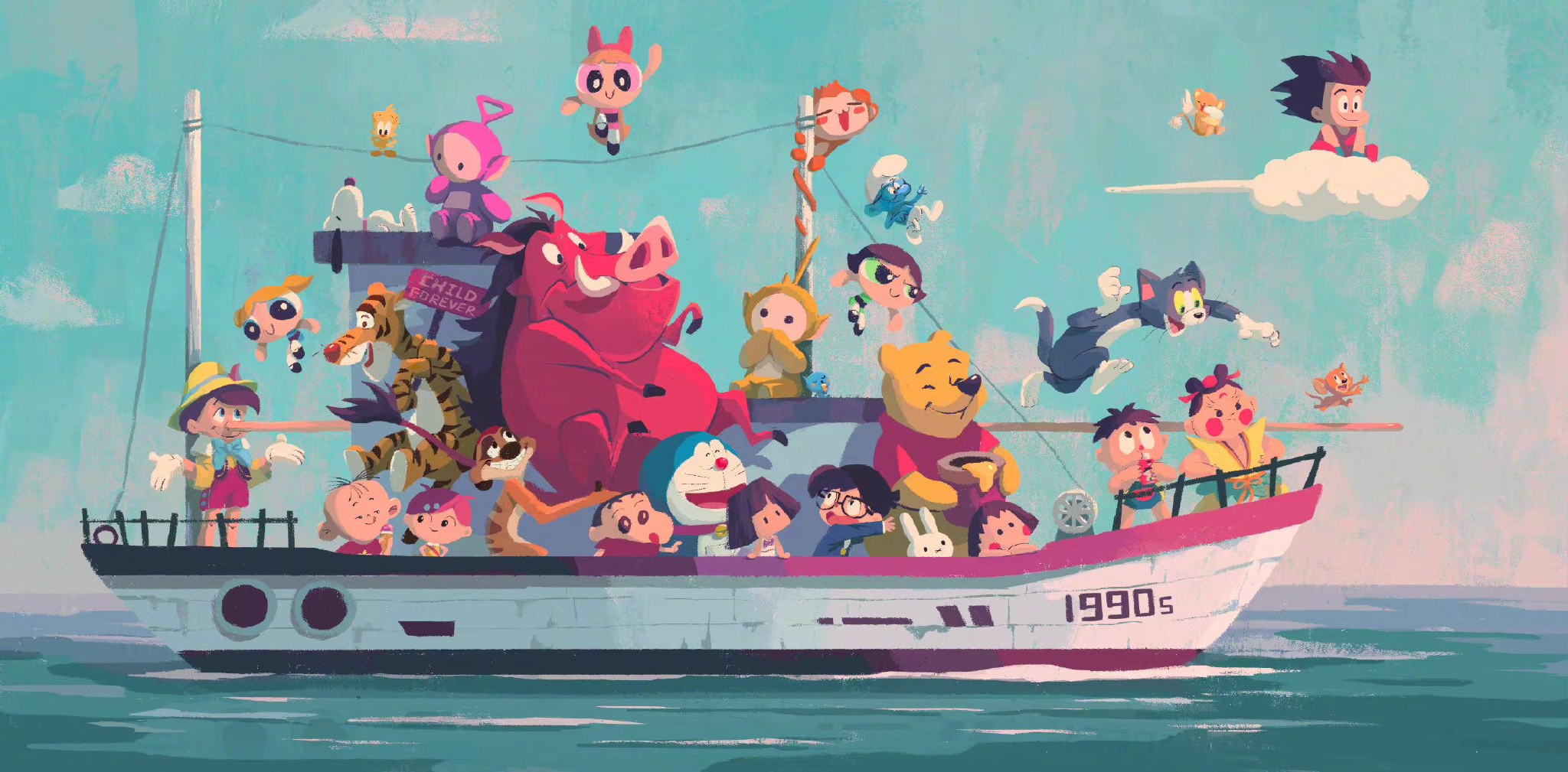 来自插画师Moy Lee的绘画作品，治愈的画风！