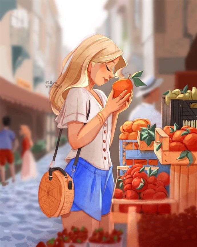 肖像人物插画 ，插画师 lilys_wonders__财经头条