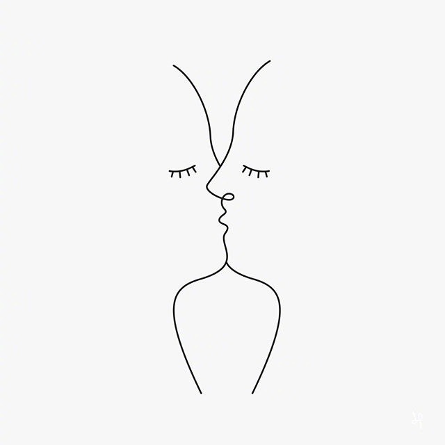 极简线条插画ins画师wuukasch