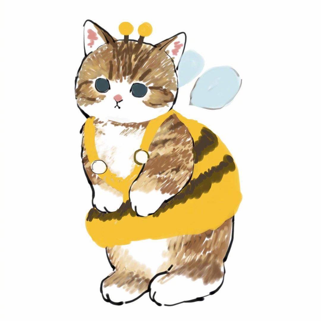 INS主mofu_sand根据以猫猫为原型创作的漫画，这也太可爱了吧！！