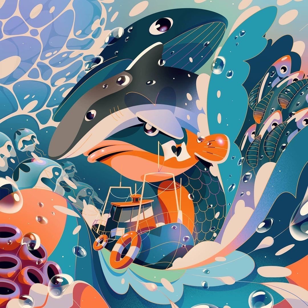 每次都会被插画师 Nuria Boj独特的画风吸引住 除了出彩的配色……__财经头条