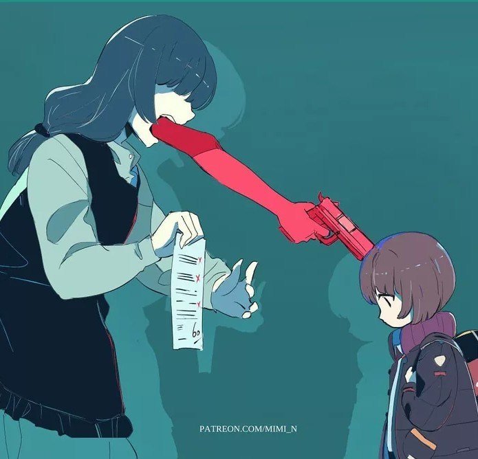 日本插画师Mimi N通过系列插画作品SUN Project揭露生活的黑暗面