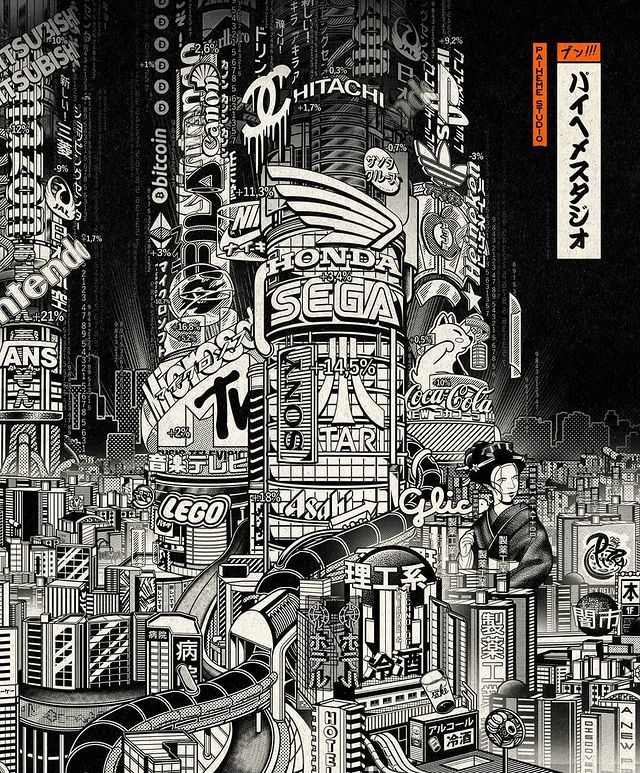 插画师Paiheme Studio的一组日式风格插画……