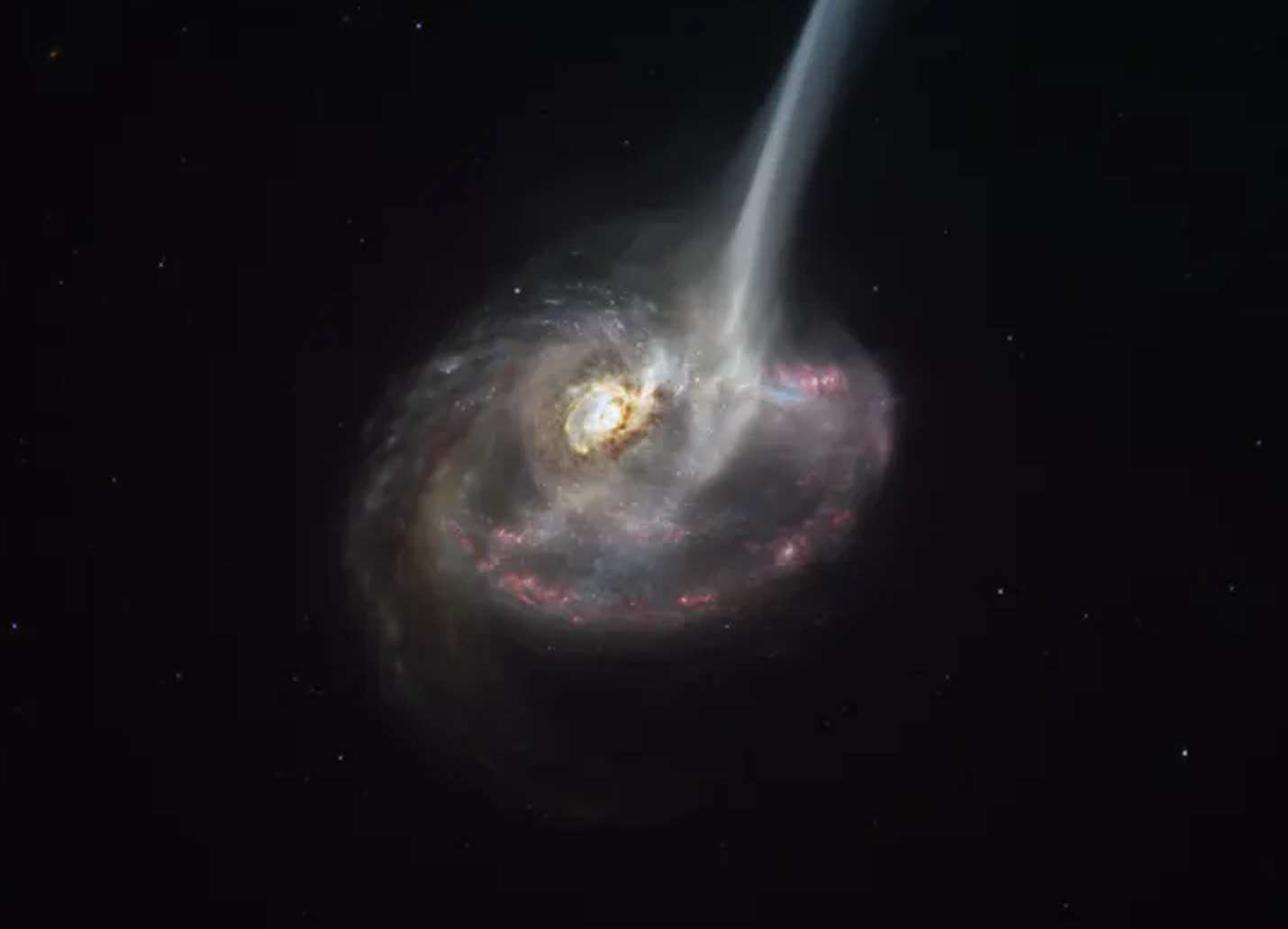 星系合并时会喷出气体，阻止新恒星形成