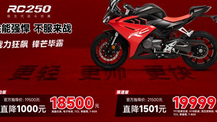 官降1501！赛科龙RC250开启暴击模式，售价18500元起！-新浪汽车
