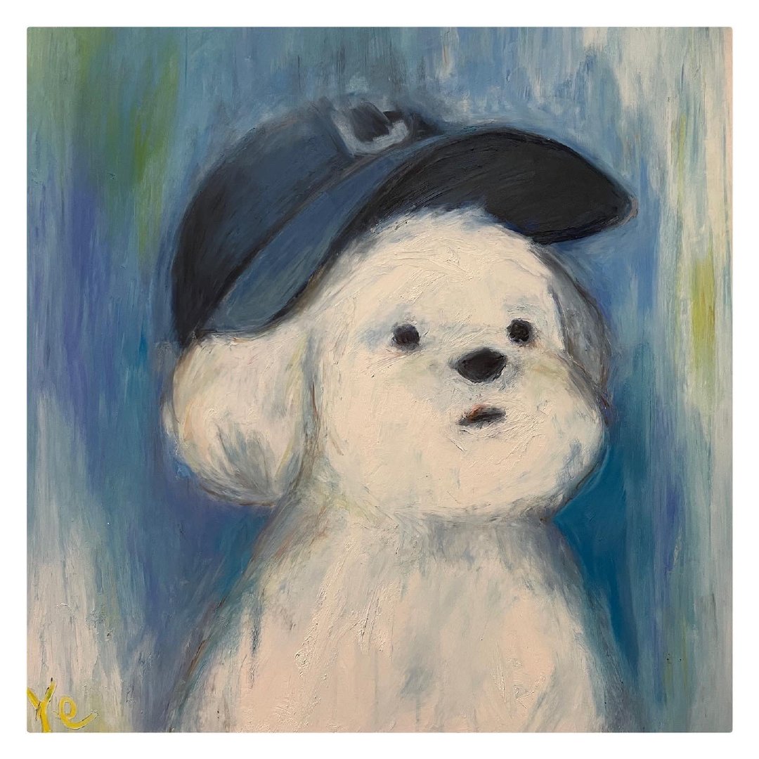 太可爱了吧！艺术家YEYE为自家狗狗画的画像！__财经头条