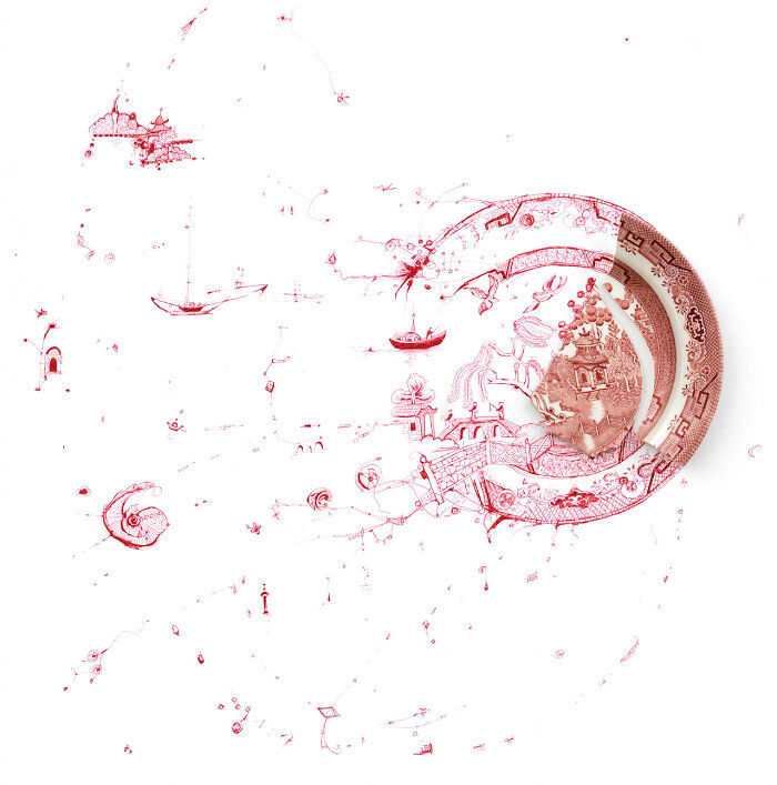 来自艺术家 Rob Strati 笔下的盘子，绝美！__财经头条