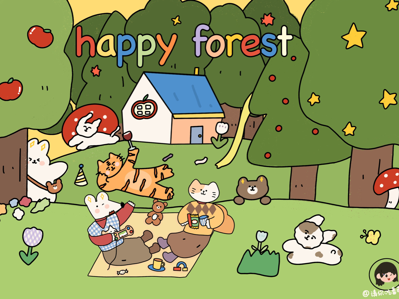 卡通风iPad锁屏壁纸|iPad|壁纸|通风_新浪新闻