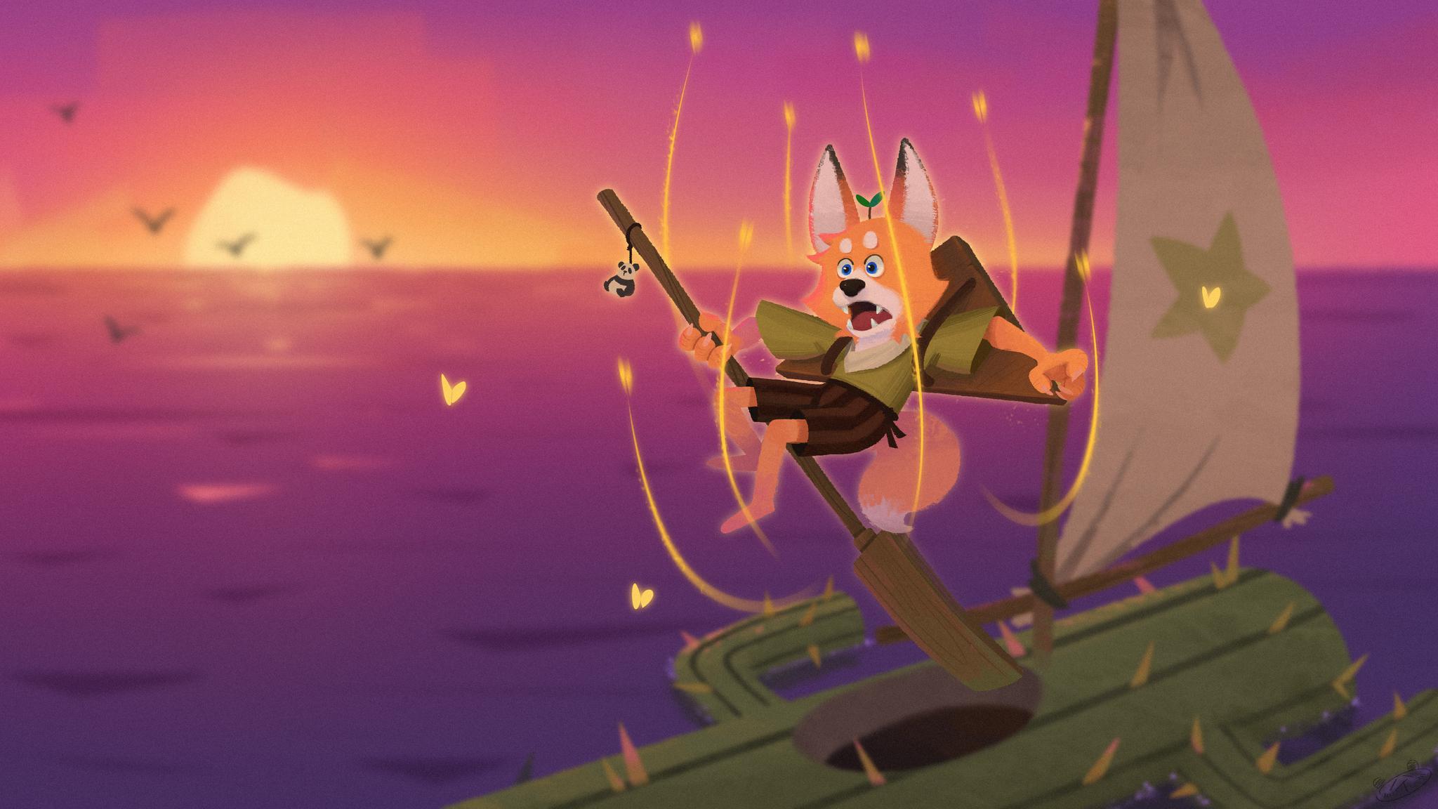 《Catch a Star》系列插画作品，主题是表达情感里的浪漫与真诚……