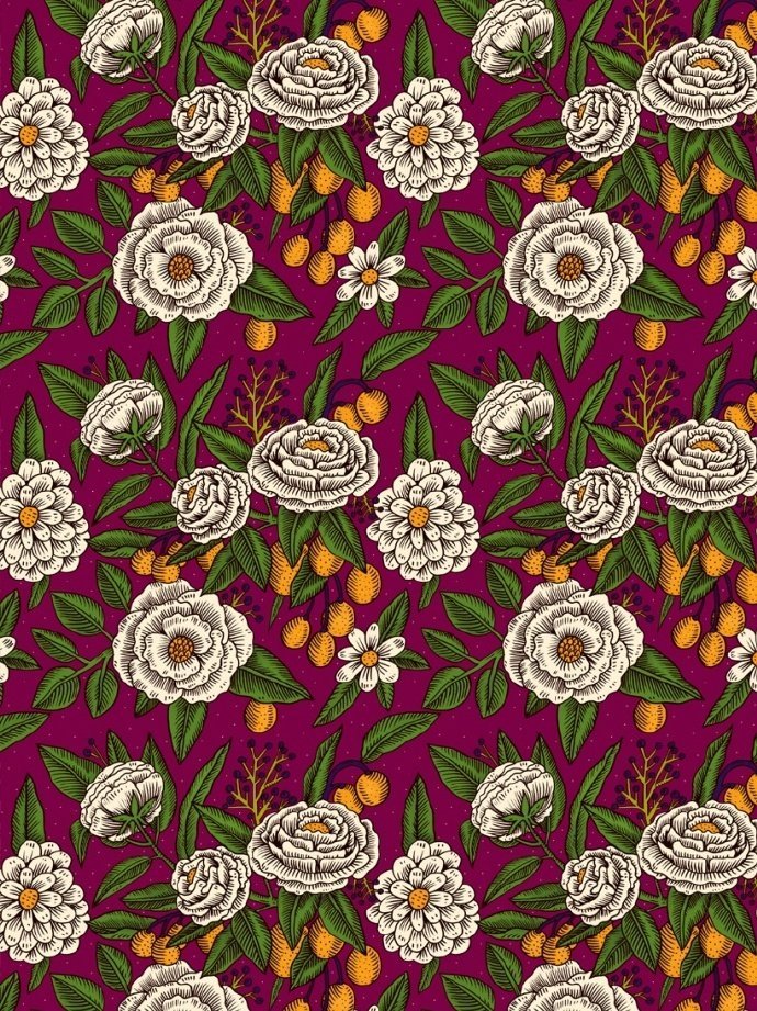 Aitch设计的创意唯美Patterns插画图案