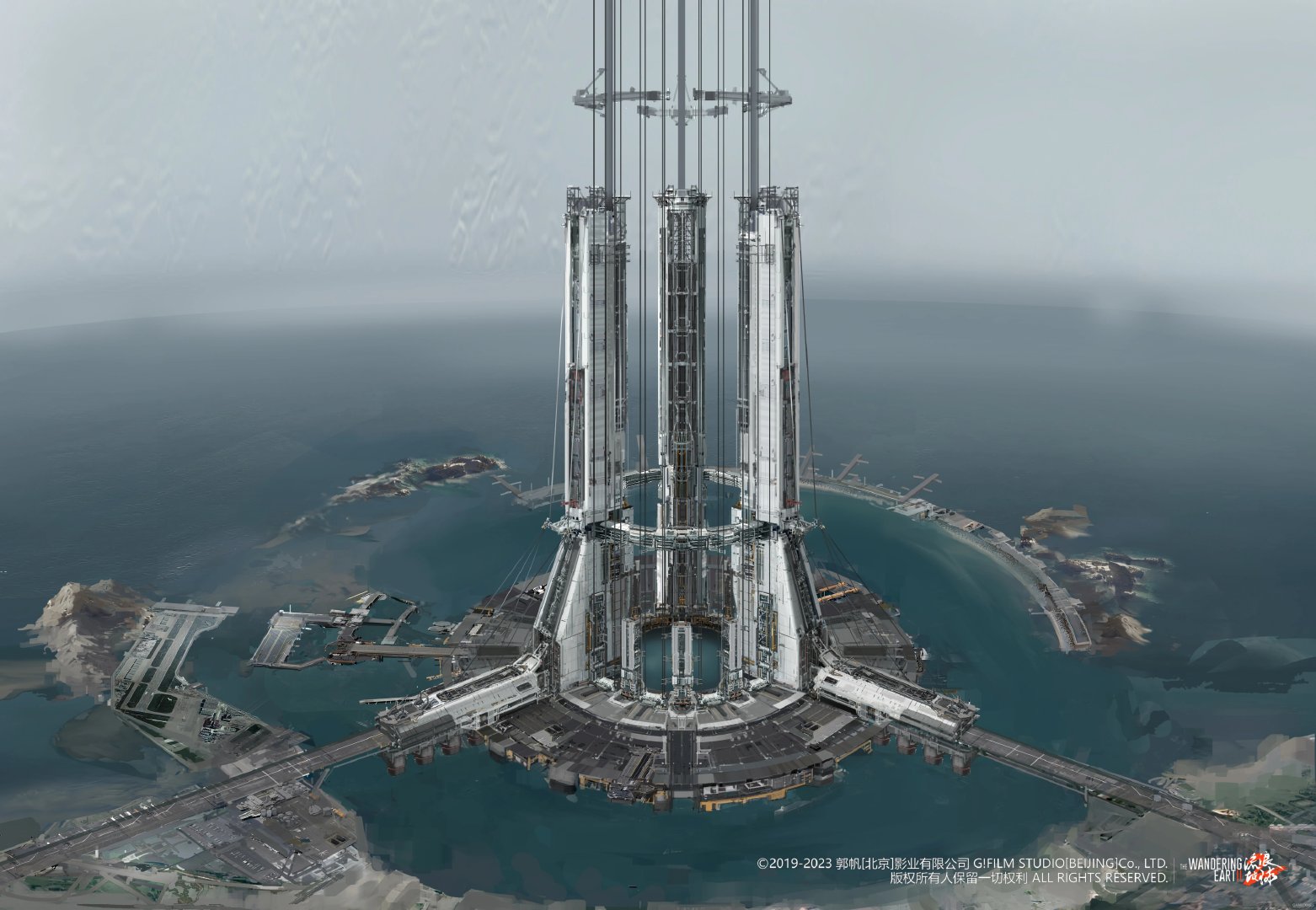 《流浪地球2》“太空电梯”美术解析