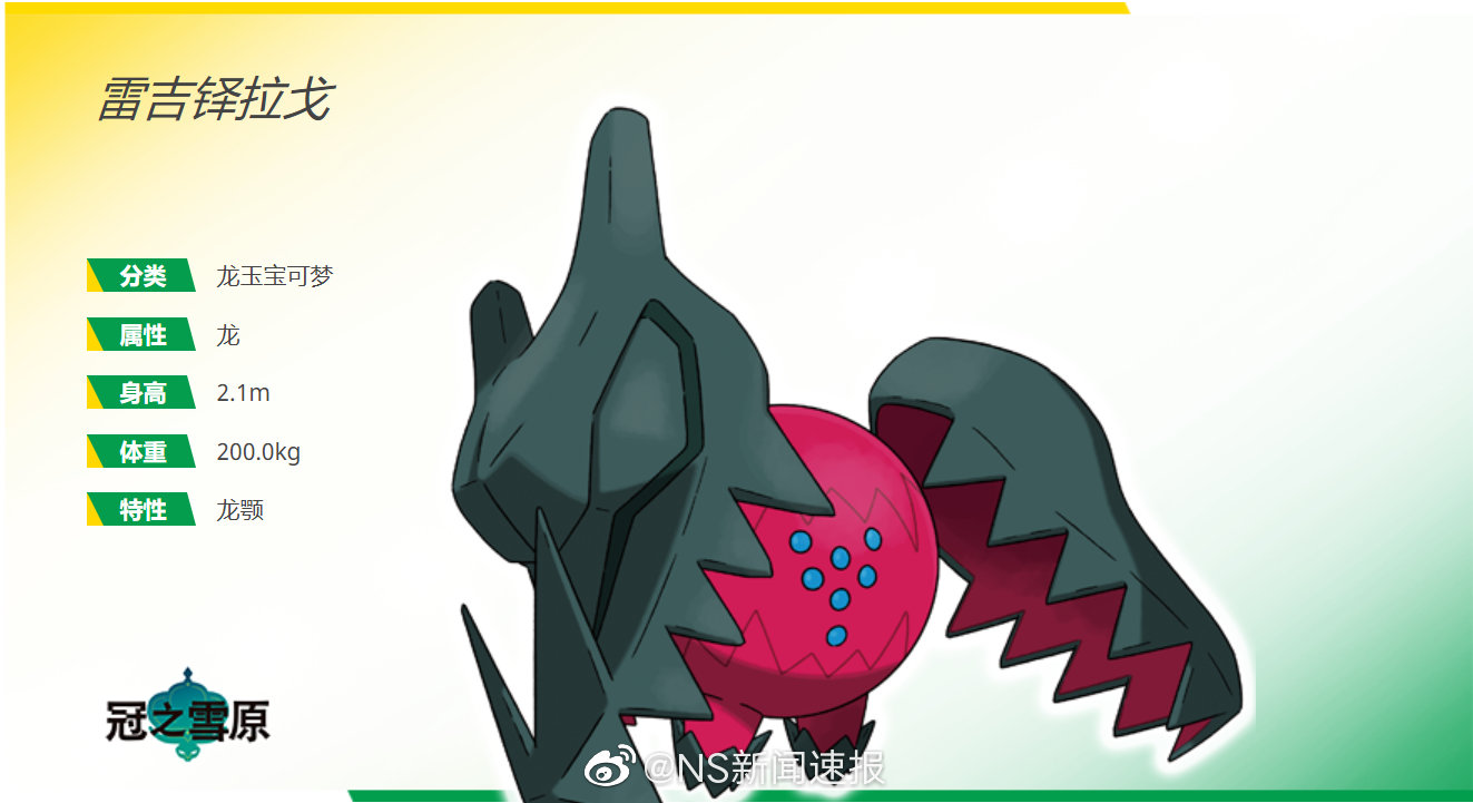 在冠之雪原新发现的传说的宝可梦：雷吉艾勒奇与雷吉铎拉戈