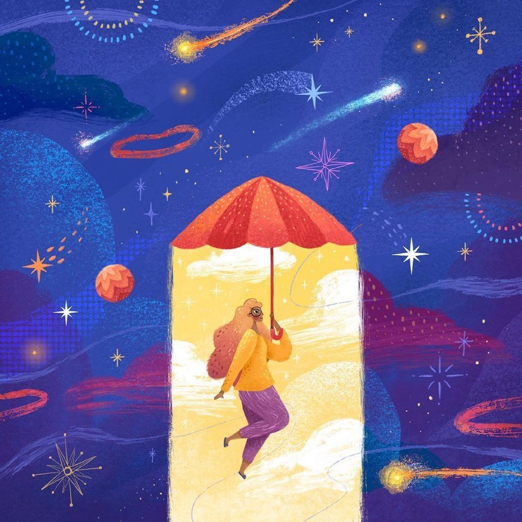 菲律宾艺术家Alyssa De Asis 将自然界的元素与活泼的色彩和奇特的人