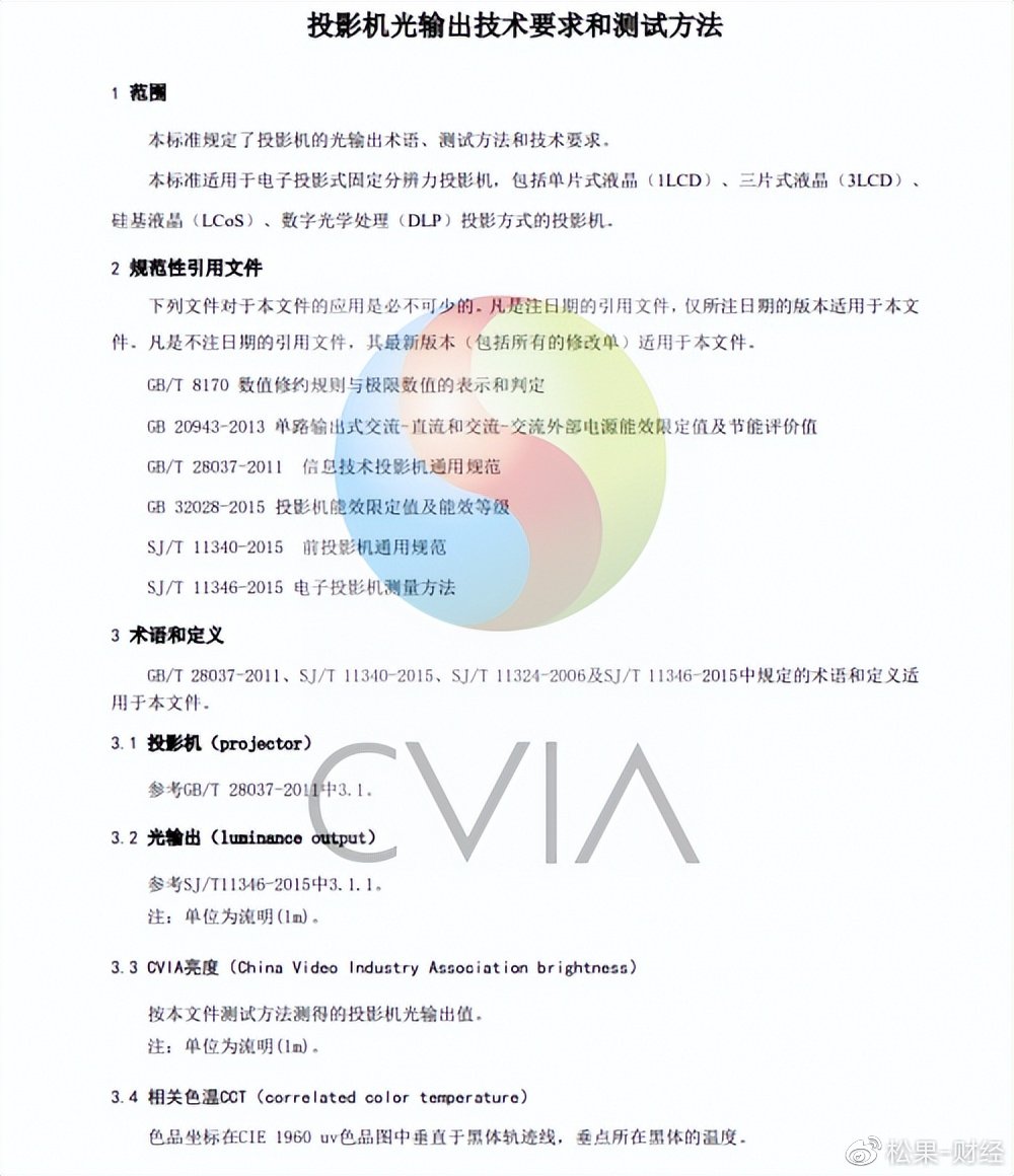 坚果投影成为CVIA亮度标准首个践行品牌，未来家用投影不虚标__财经头条