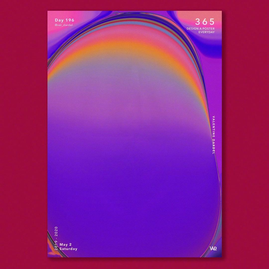复古渐变色视觉海报 | Valentine Dardel
