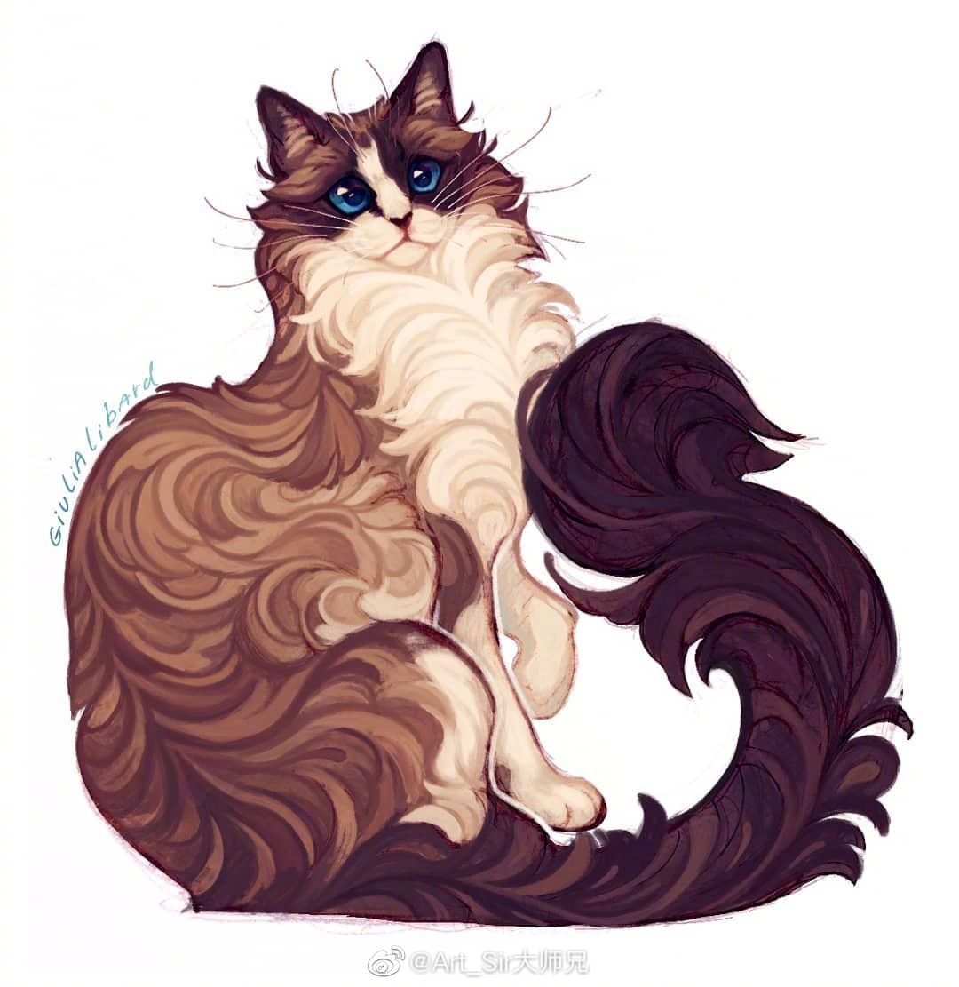 漂亮的喵星人插画师Commissions closed （Ins:giulialibard）