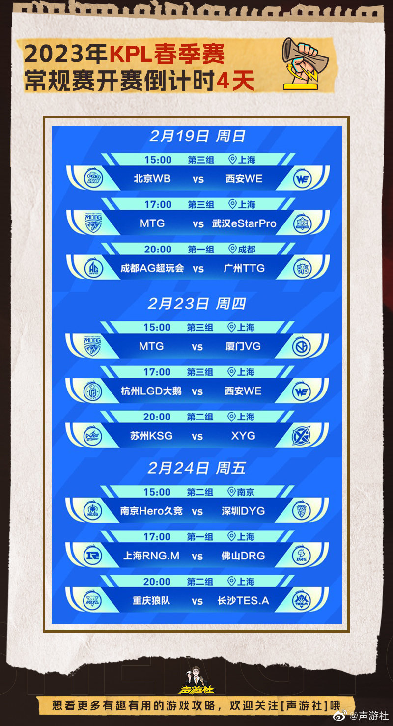 2023年KPL春季赛常规赛开赛倒计时4天……