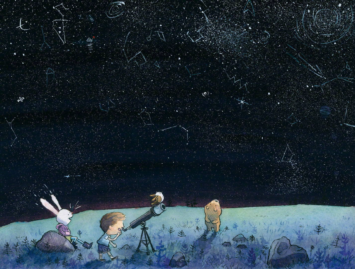 插画师 DAN TAVIS 的作品，总是这么温馨又浪漫！