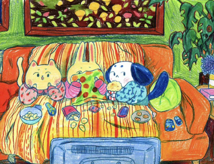 来自插画师 Hannah Lock 画风奇特的作品欣赏！