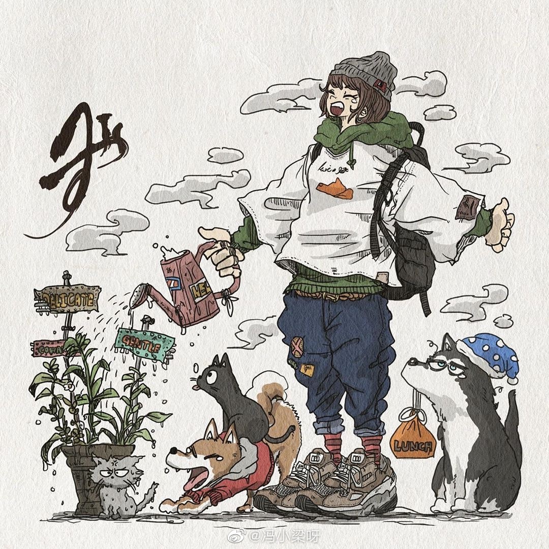 艺术插画 丨 漫画艺术家 Ins kazuki_oekaki