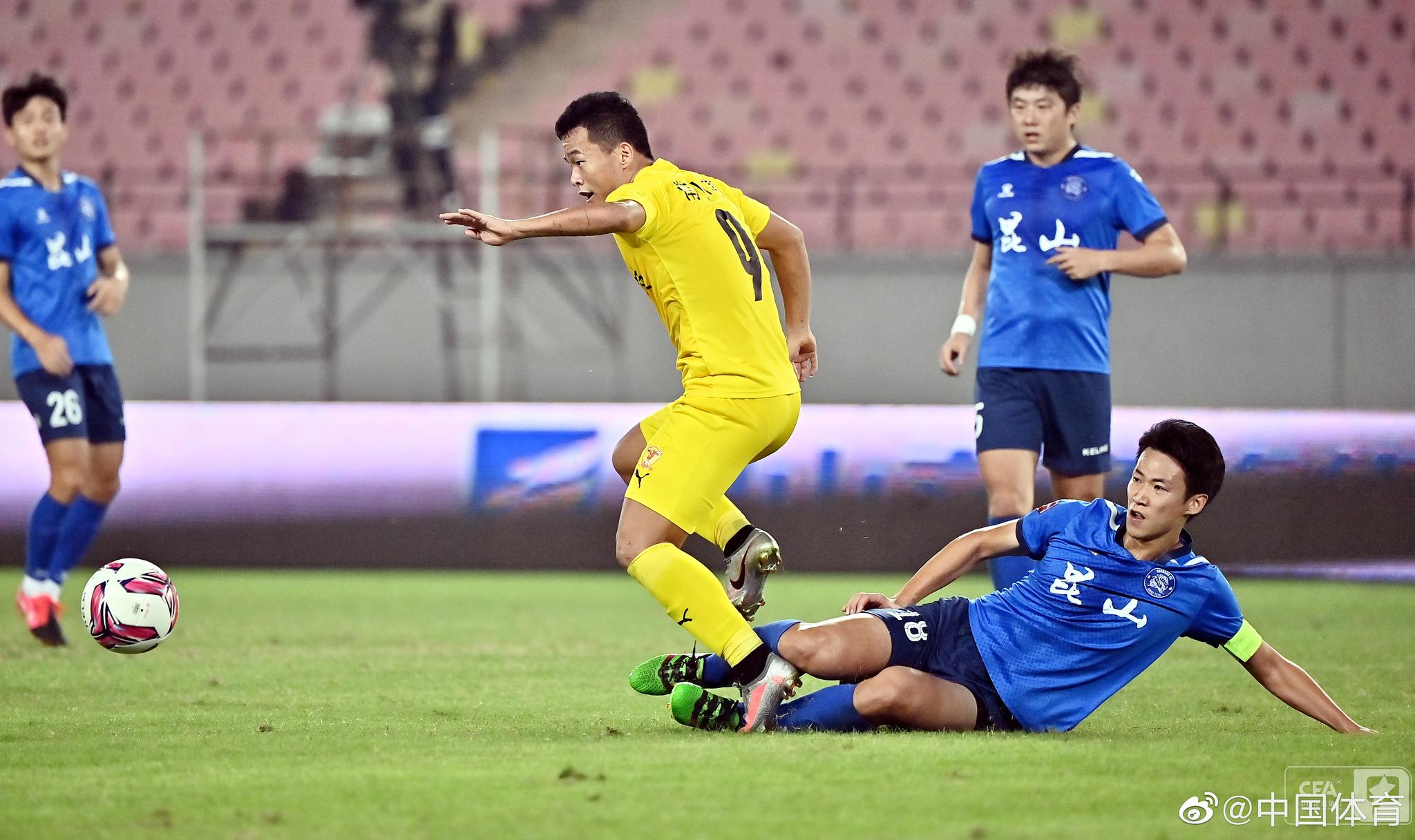 中甲联赛第6轮 四川优必选 1:1 昆山FC