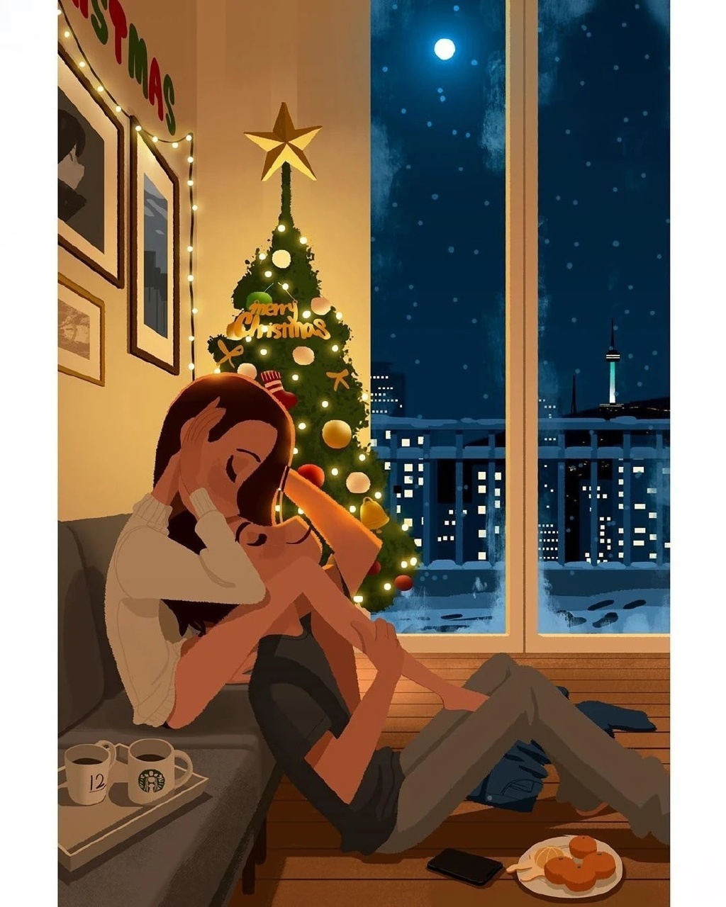 空气中弥漫着爱情的味道 🎨／插画师 Beomjin Kim__财经头条